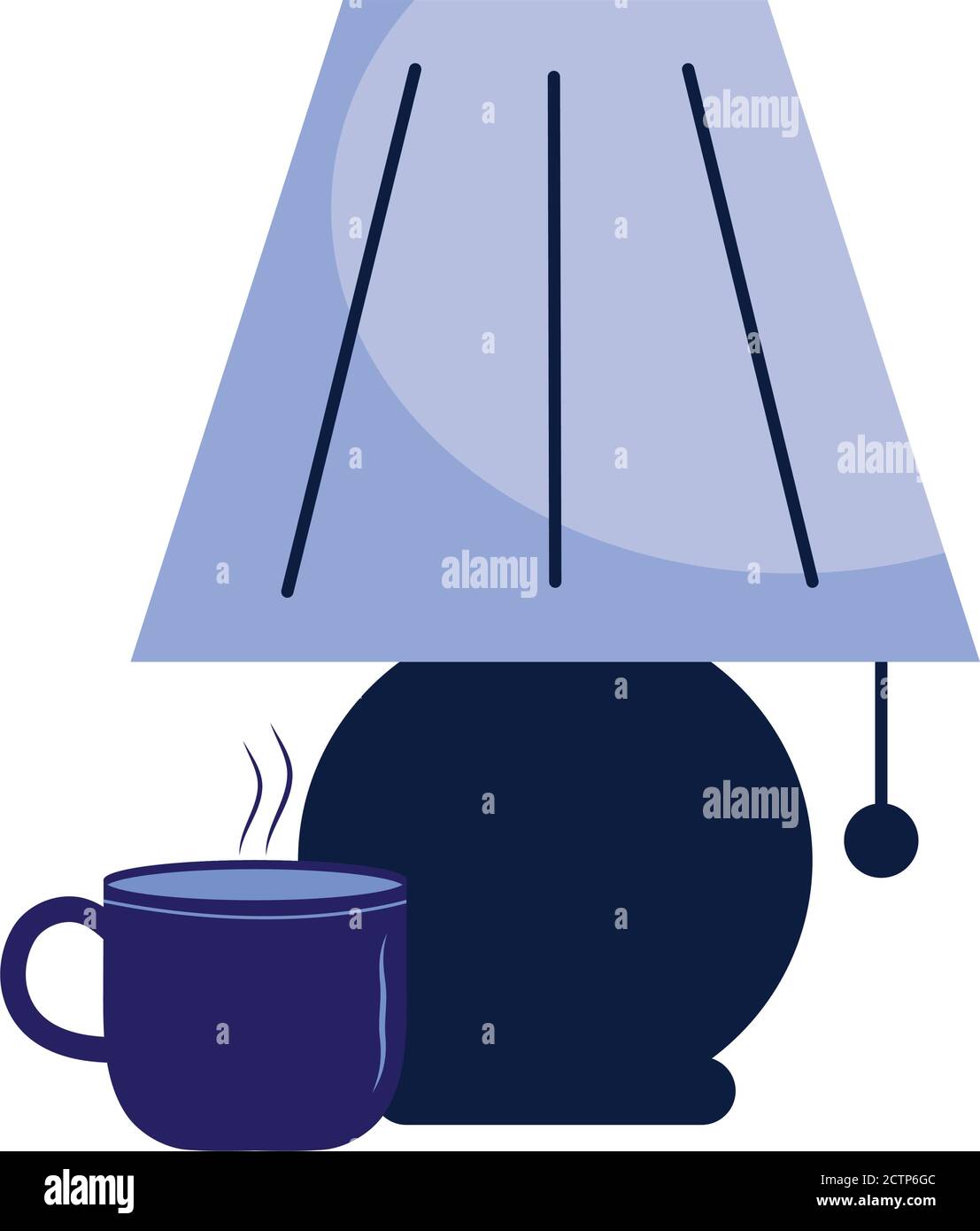 coffee mug with lamp vector design Stock Vector Image & Art - Alamy