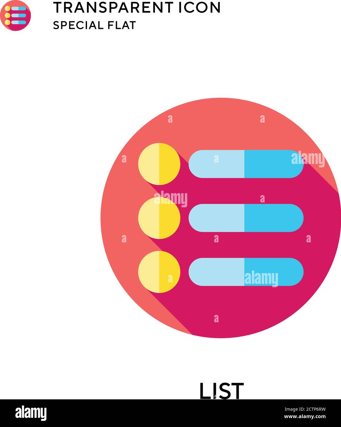 List vector icon. Flat style illustration. EPS 10 vector Stock Vector ...