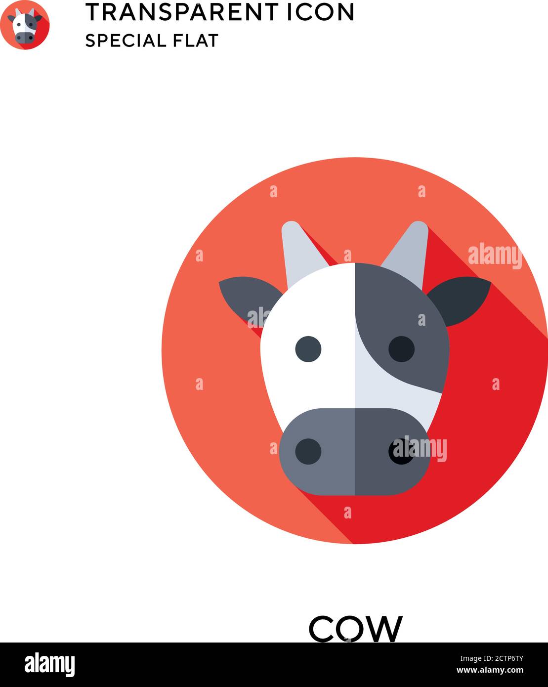 Cow vector icon. Flat style illustration. EPS 10 vector Stock Vector ...