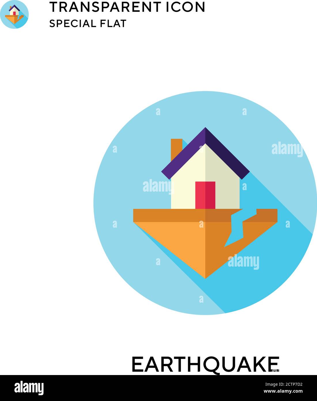 Earthquake vector icon. Flat style illustration. EPS 10 vector Stock ...