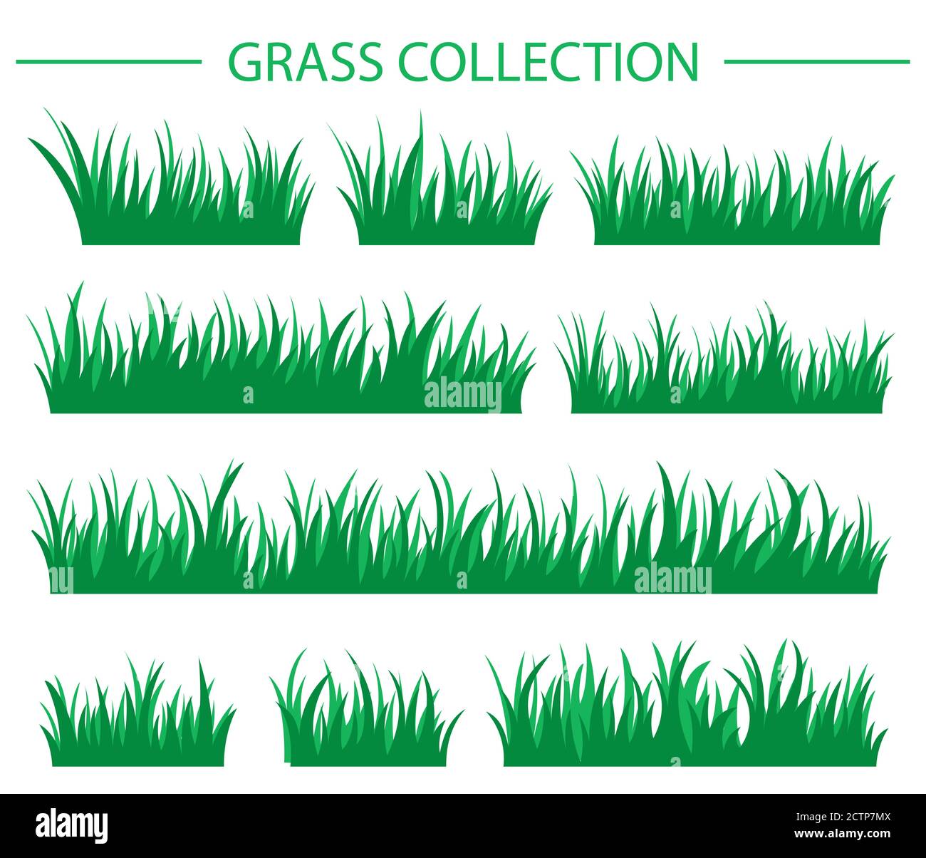 Green grass collection Stock Vector Image & Art - Alamy