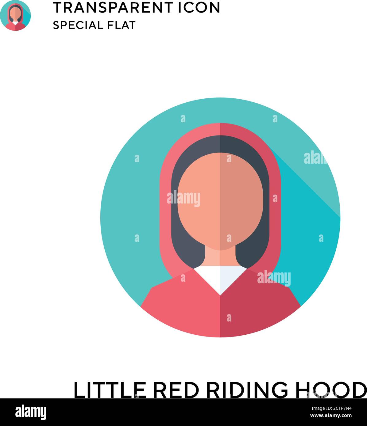 Little red riding hood vector icon. Flat style illustration. EPS 10 ...