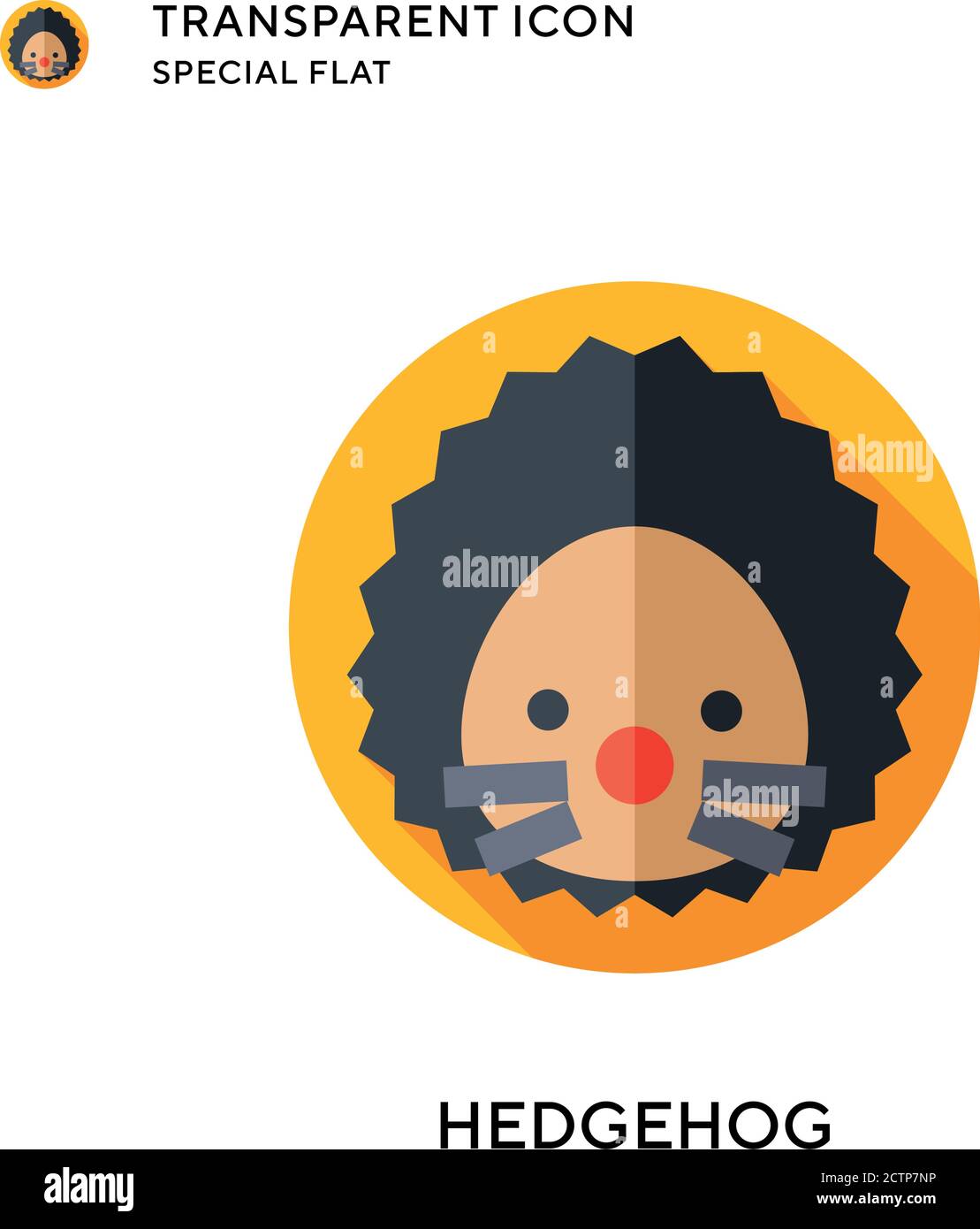 Hedgehog vector icon. Flat style illustration. EPS 10 vector Stock ...