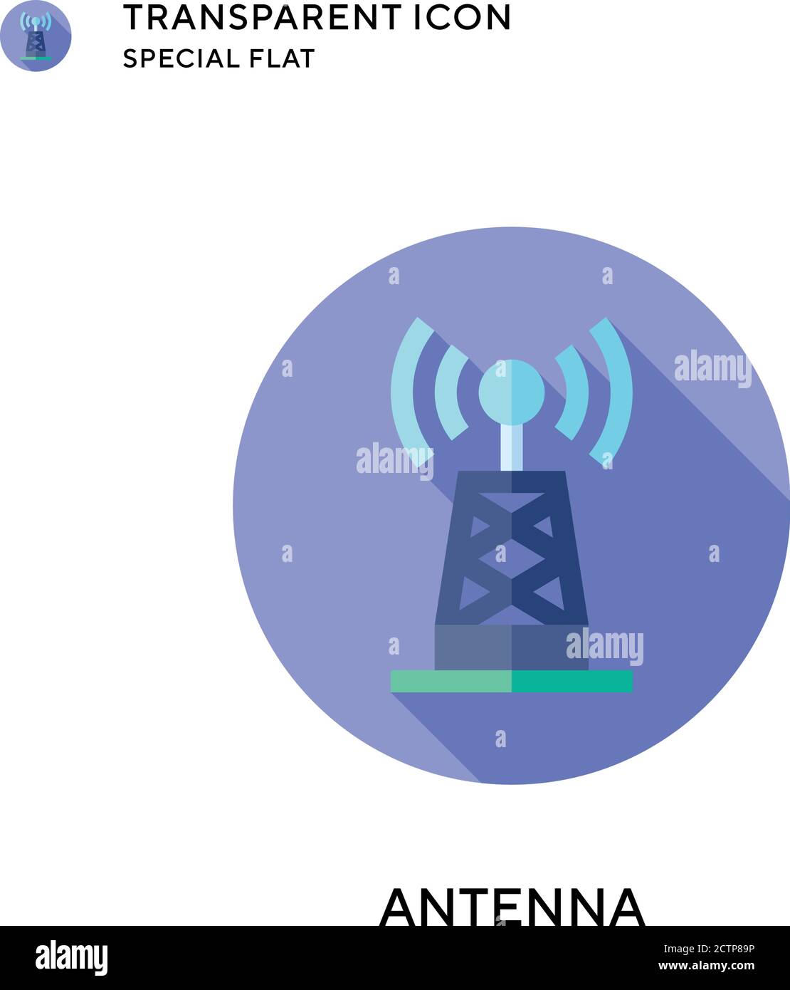 Telecom antenna flat icon hi-res stock photography and images - Alamy