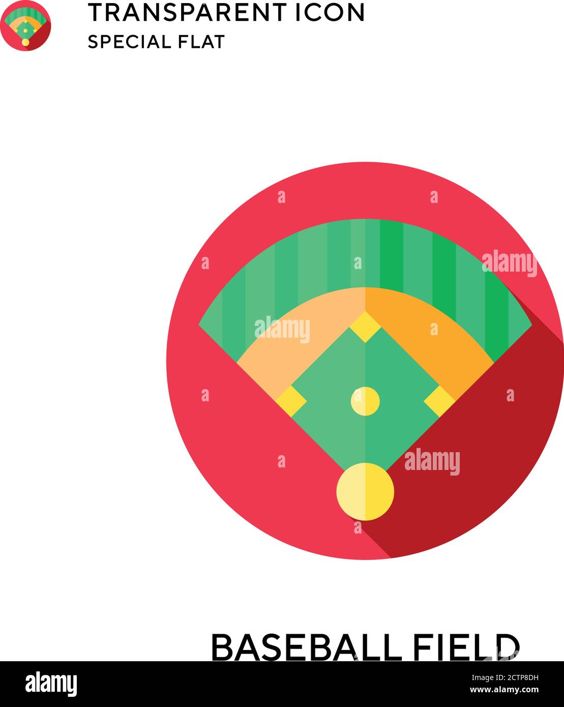 Baseball field vector icon. Flat style illustration. EPS 10 vector ...