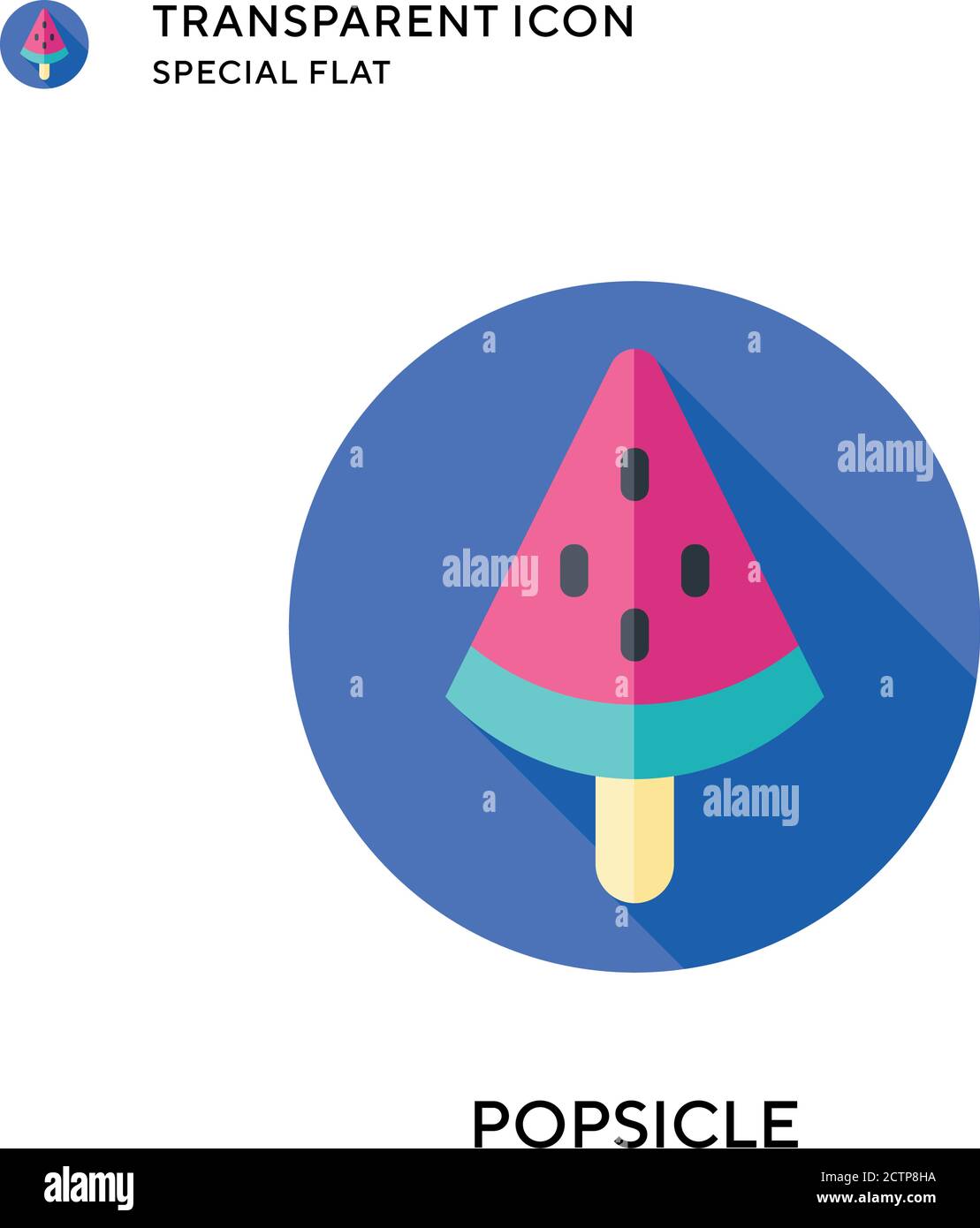 Popsicle vector icon. Flat style illustration. EPS 10 vector Stock ...