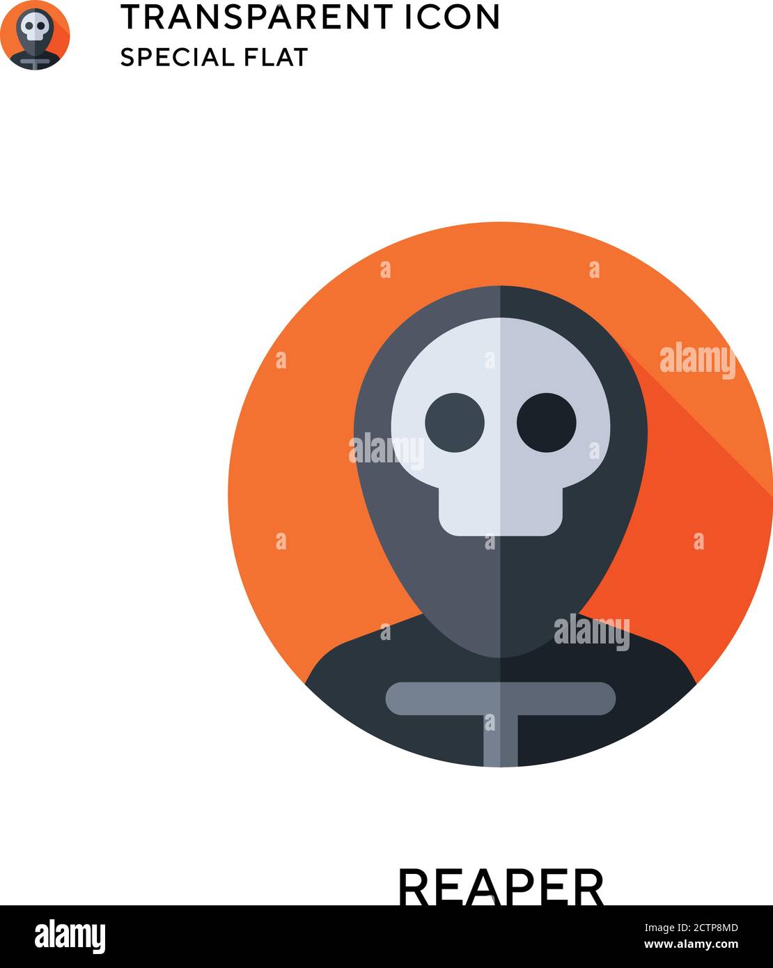 Reaper vector icon. Flat style illustration. EPS 10 vector Stock Vector ...