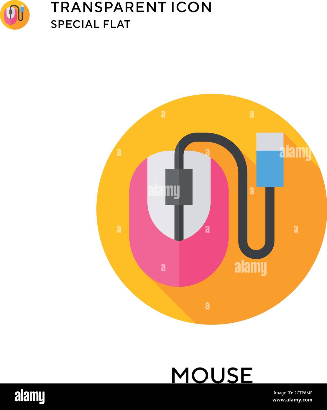 Mouse vector icon. Flat style illustration. EPS 10 vector Stock Vector ...