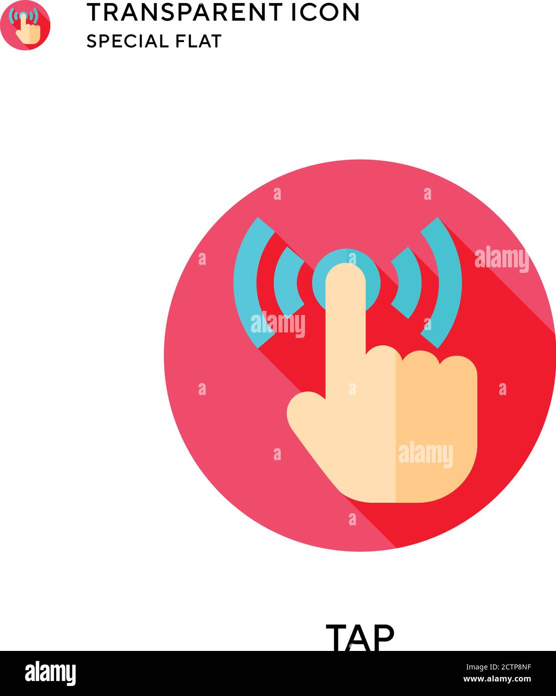 Tap vector icon. Flat style illustration. EPS 10 vector Stock Vector ...