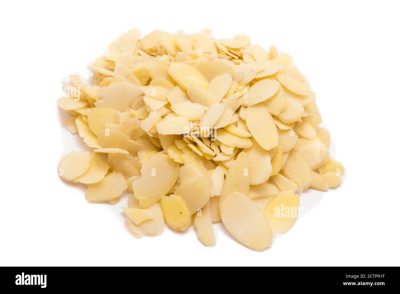 almond slices isolated on white background Stock Photo - Alamy