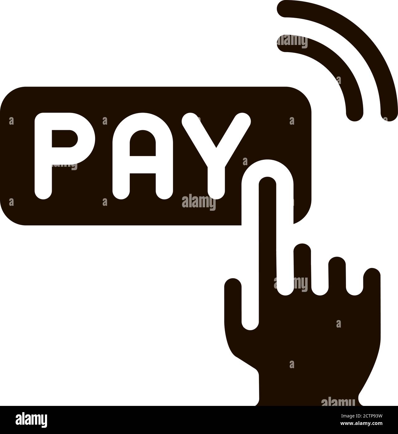 One Click Touch Payment Vector Icon Stock Vector Image & Art - Alamy