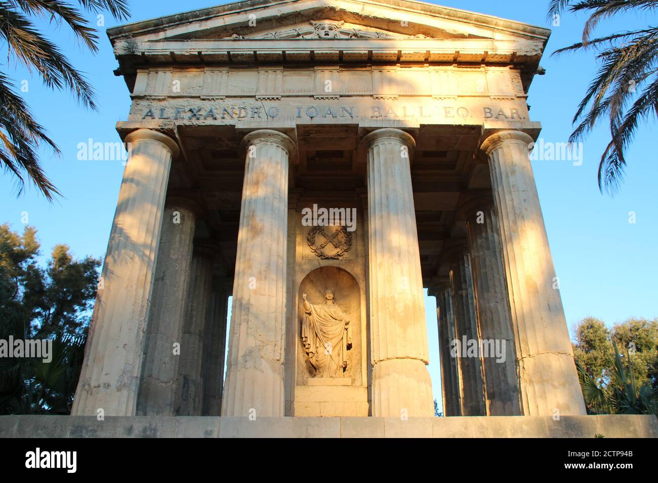 alexander ball monument in valletta (malta Stock Photo - Alamy