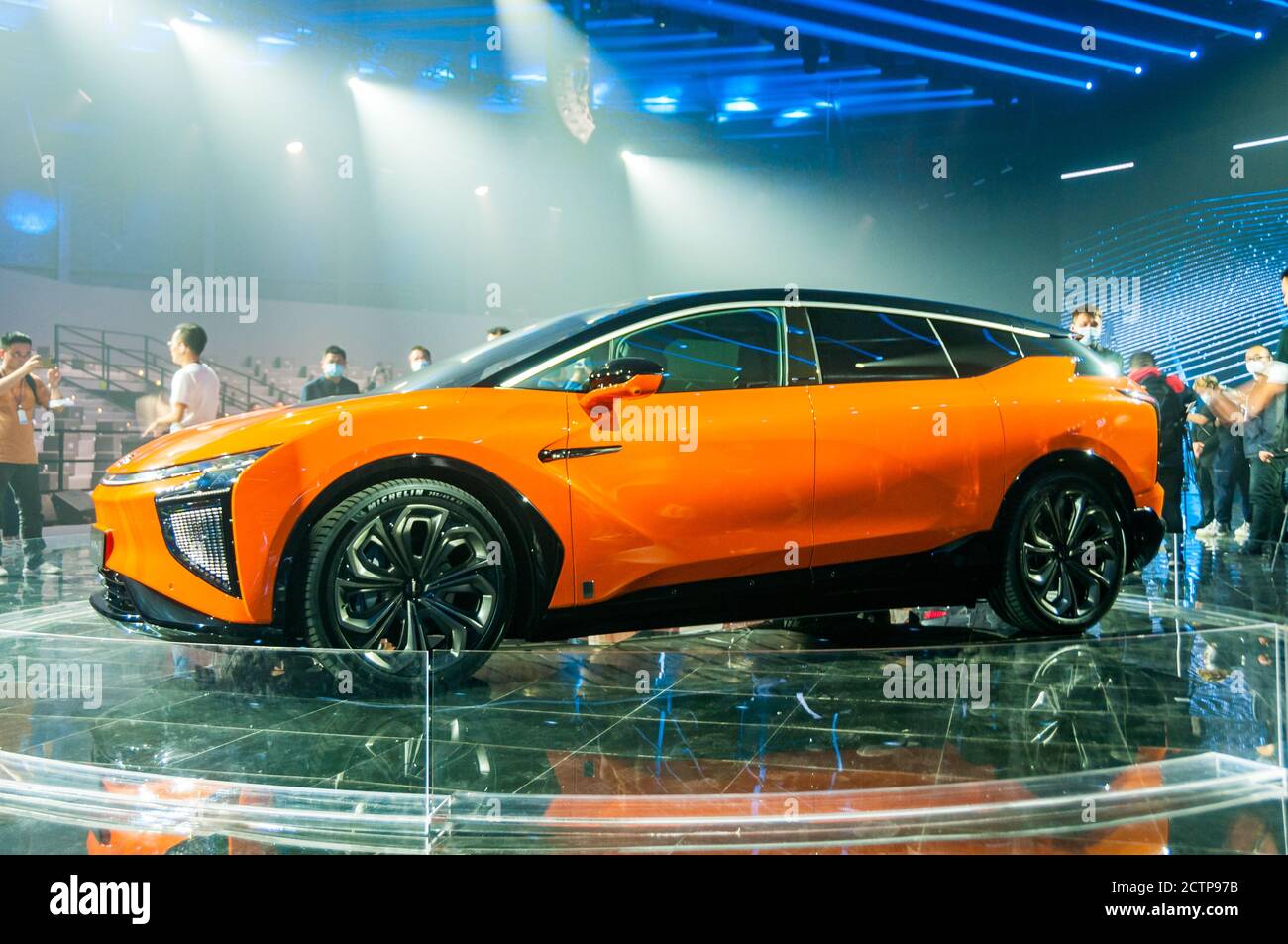 The six seater Founder Edition HiPhi X car at its Beijing launch Stock ...