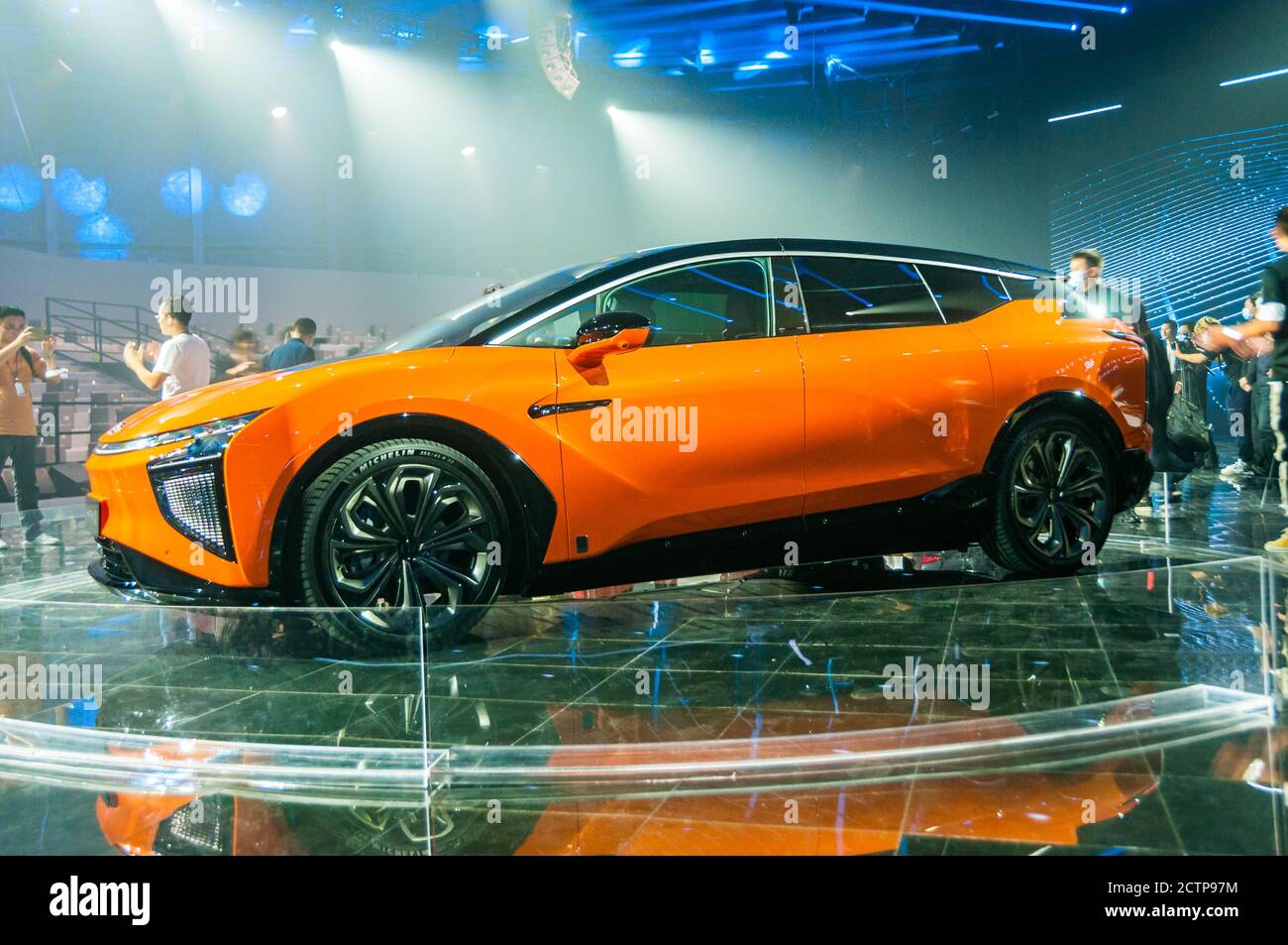 The six seater Founder Edition HiPhi X car at its Beijing launch Stock ...