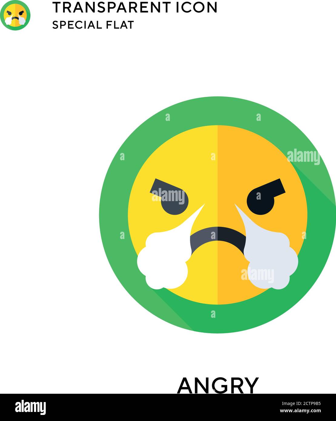Angry vector icon. Flat style illustration. EPS 10 vector Stock Vector ...