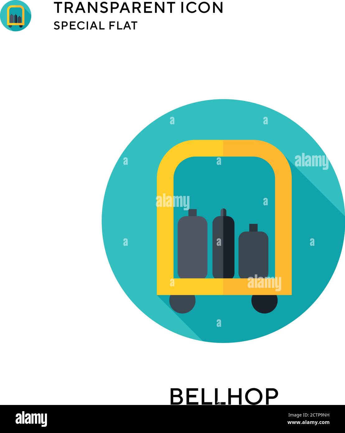 Bellhop vector icon. Flat style illustration. EPS 10 vector Stock ...