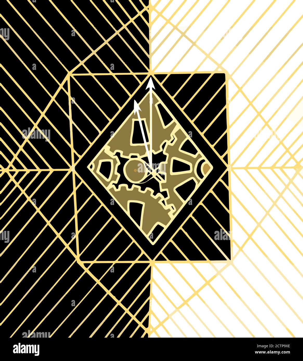 Gold art deco style Cut Out Stock Images & Pictures - Alamy