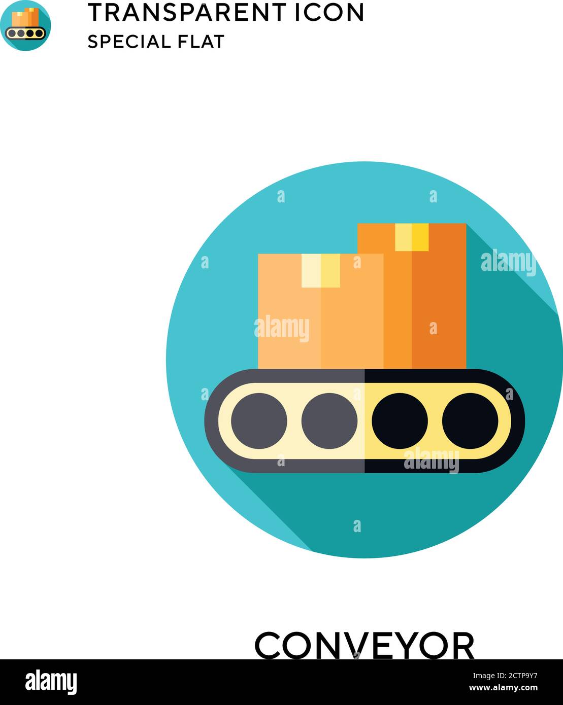 Conveyor vector icon. Flat style illustration. EPS 10 vector Stock ...