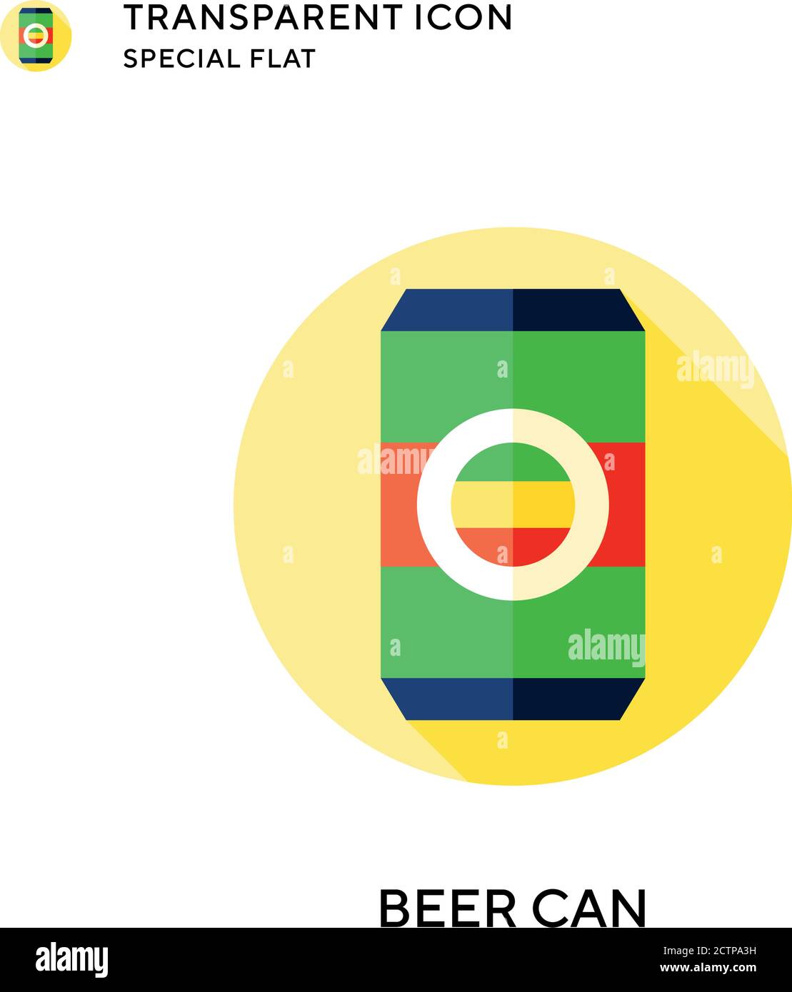 Beer can vector icon. Flat style illustration. EPS 10 vector Stock ...