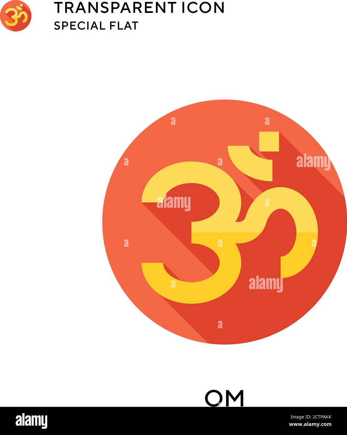 Om vector icon. Flat style illustration. EPS 10 vector Stock Vector ...