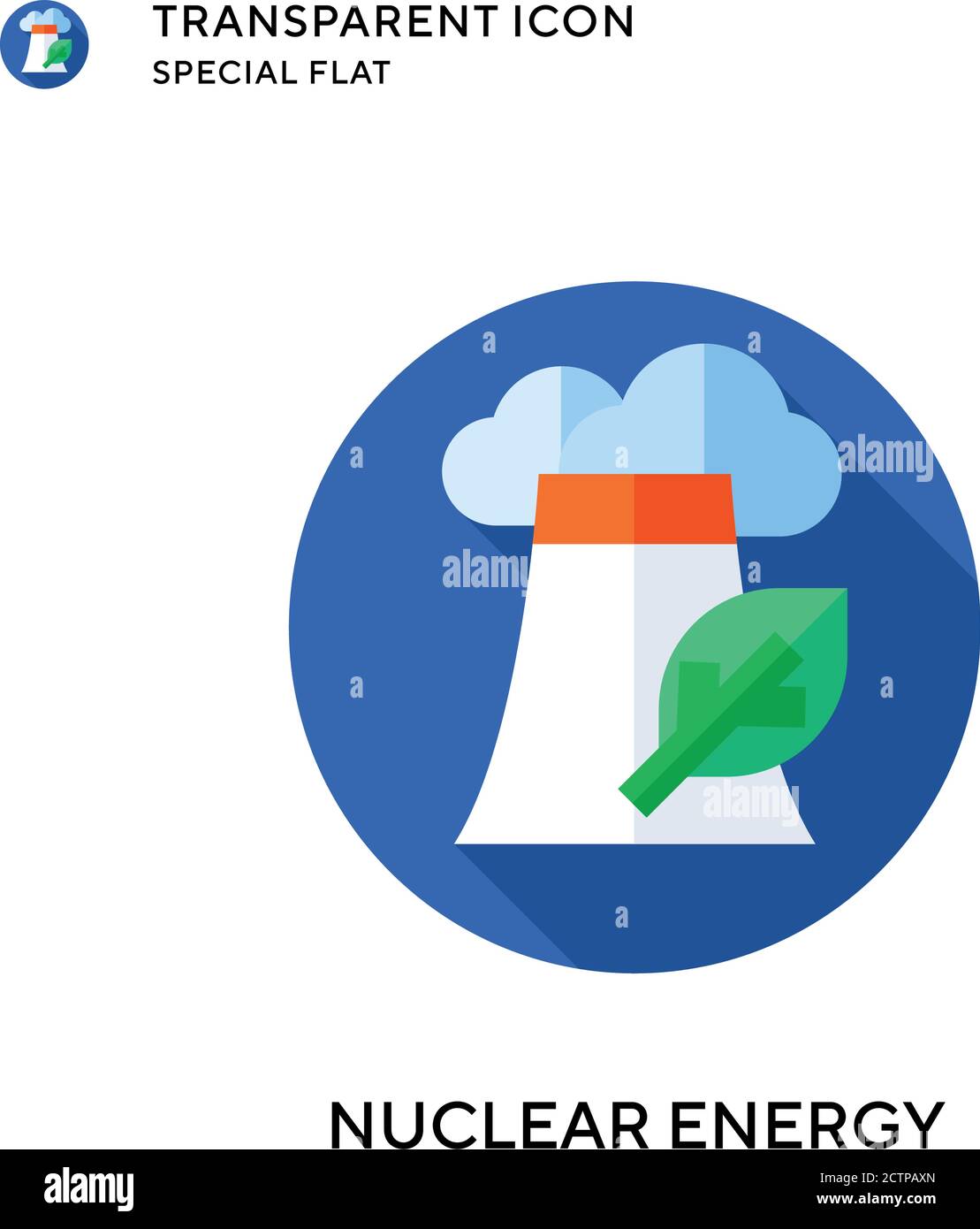 Nuclear energy vector icon. Flat style illustration. EPS 10 vector ...