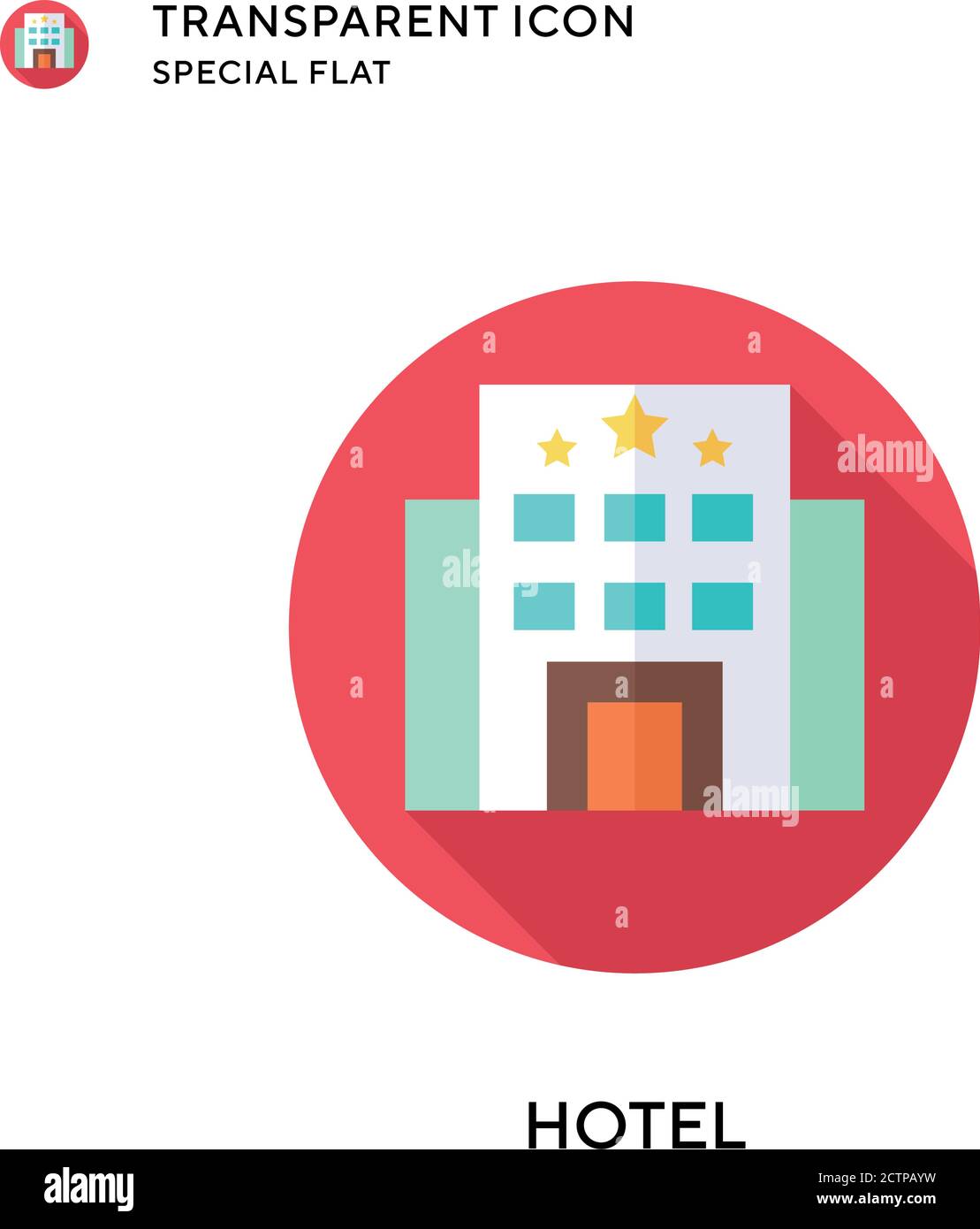 Hotel vector icon. Flat style illustration. EPS 10 vector Stock Vector ...