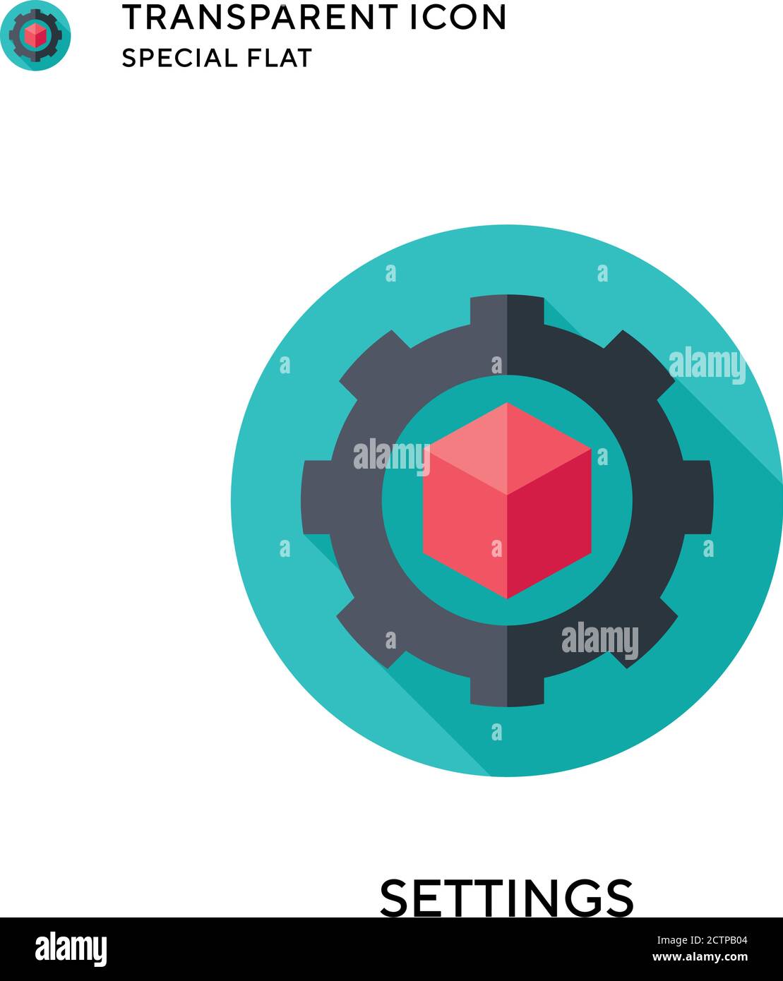 Settings vector icon. Flat style illustration. EPS 10 vector Stock ...