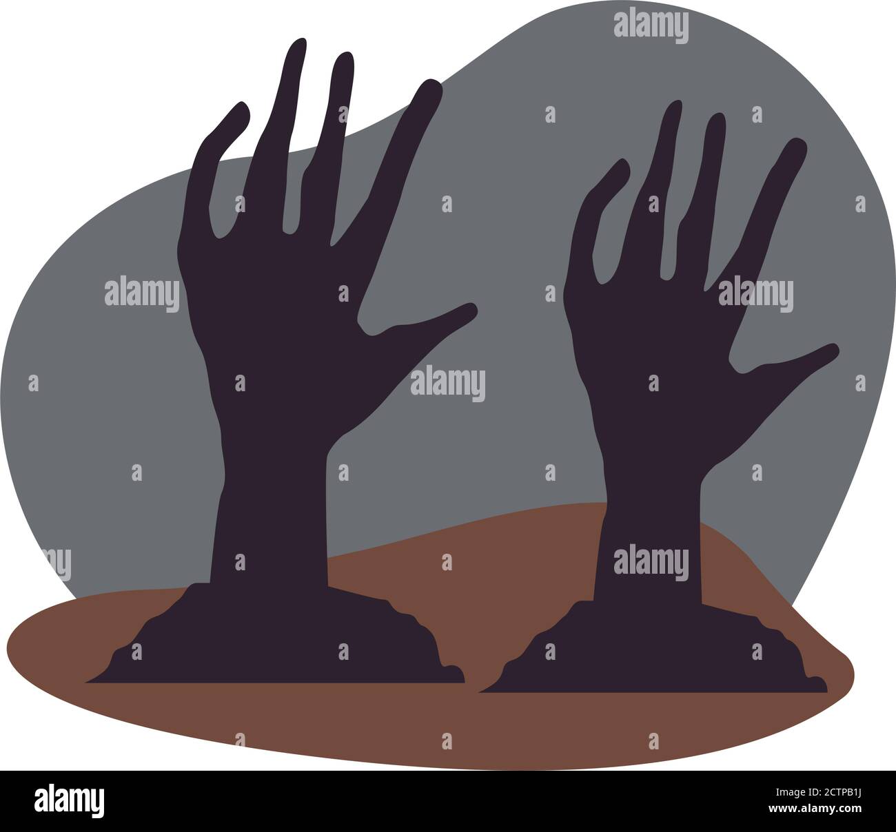 death zombie hands isolated icons vector illustration design Stock ...