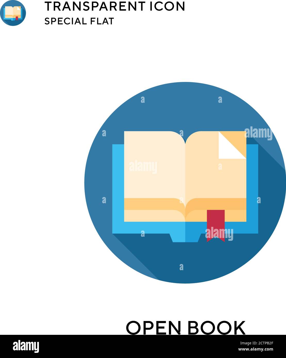 Open book vector icon. Flat style illustration. EPS 10 vector Stock ...