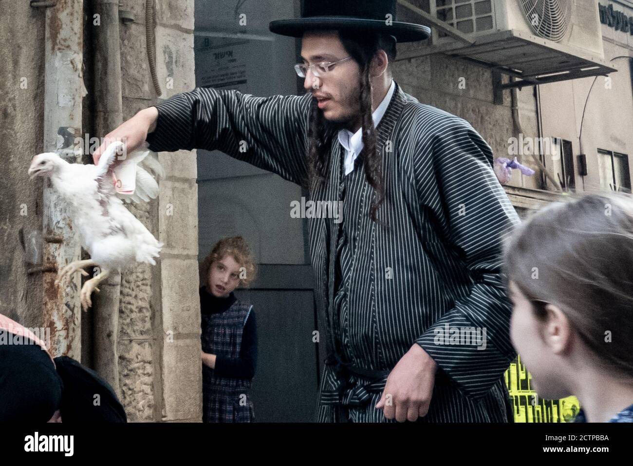 Jerusalem, Israel. 24th Sep, 2020. Religious Jews perform the ritual of ...