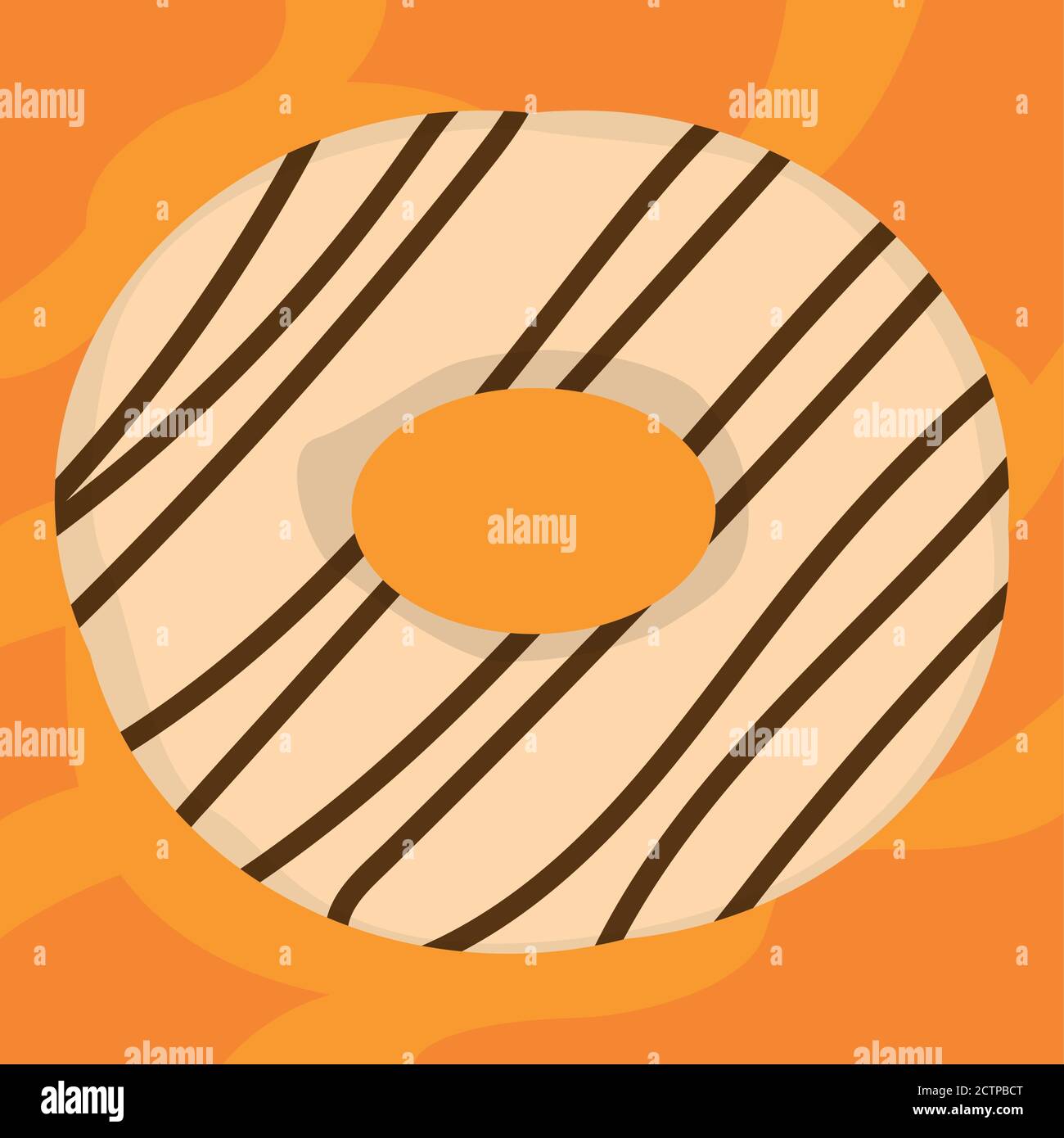 Isolated glazed donut icon. Bakery food - Vector Stock Vector Image ...