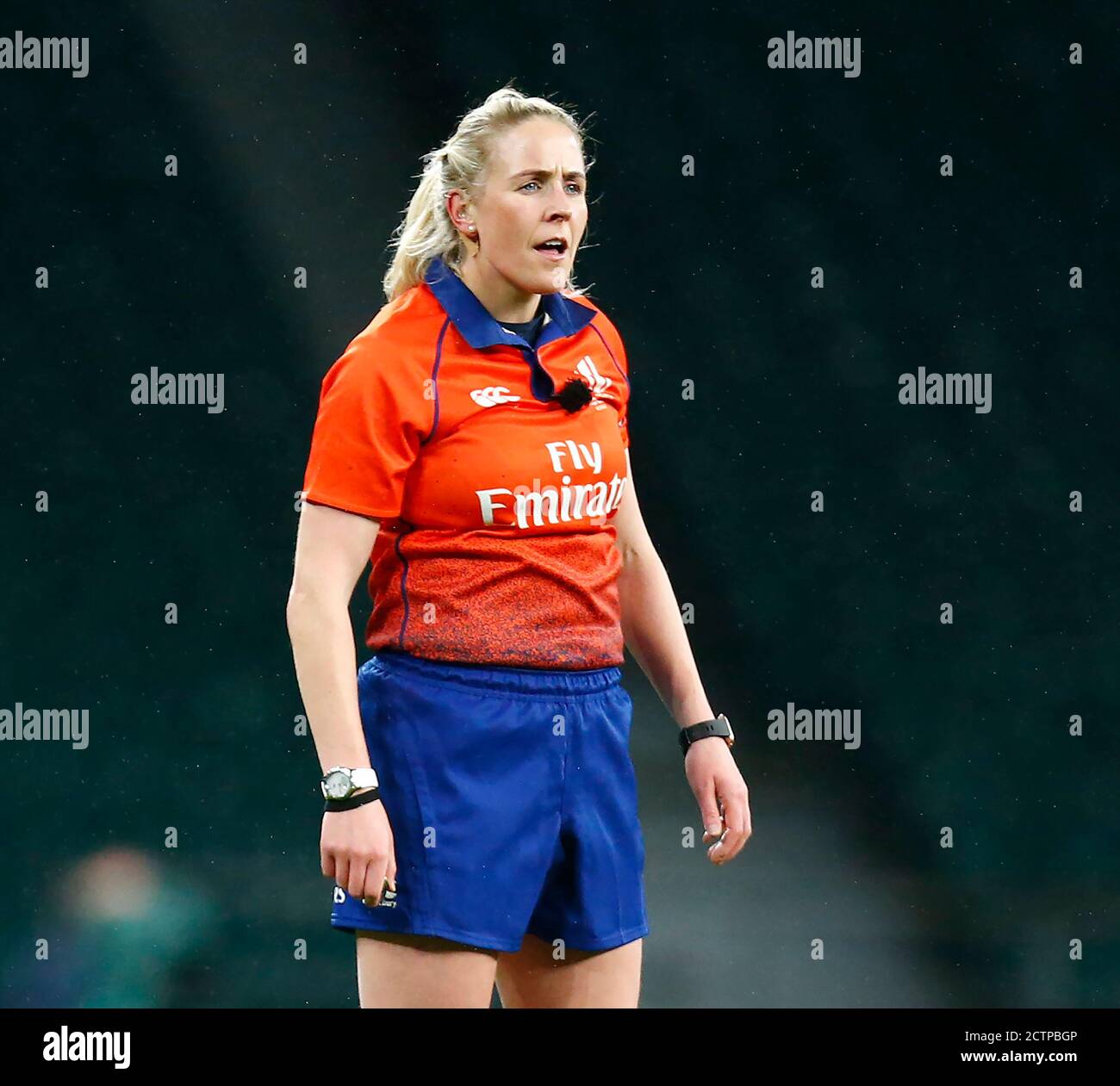 London, ENGLAND, 16th March Referee Joy Neville during the Guinness 6 ...
