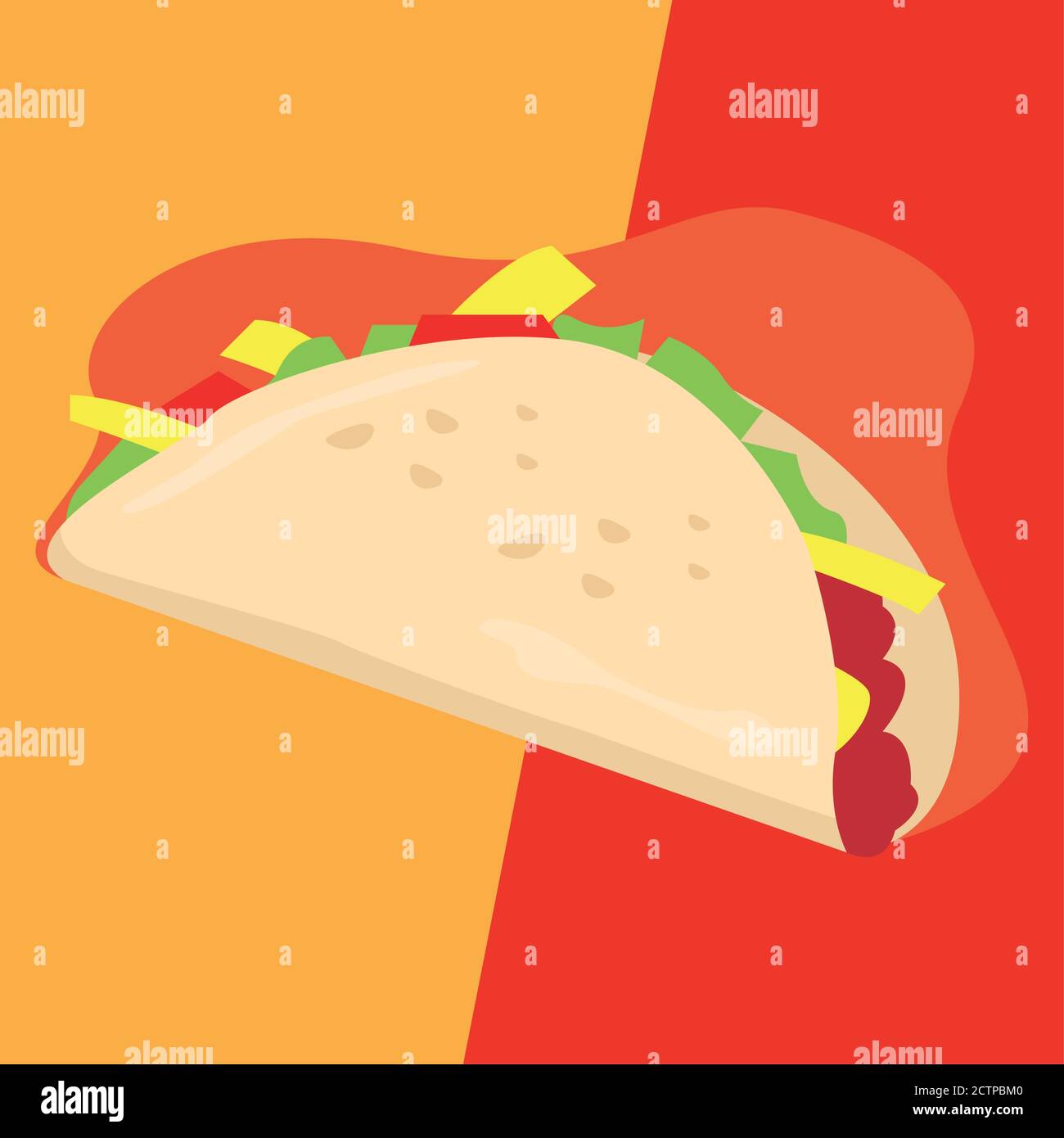 Isolated taco icon. Mexican fast food - Vector Stock Vector Image & Art ...