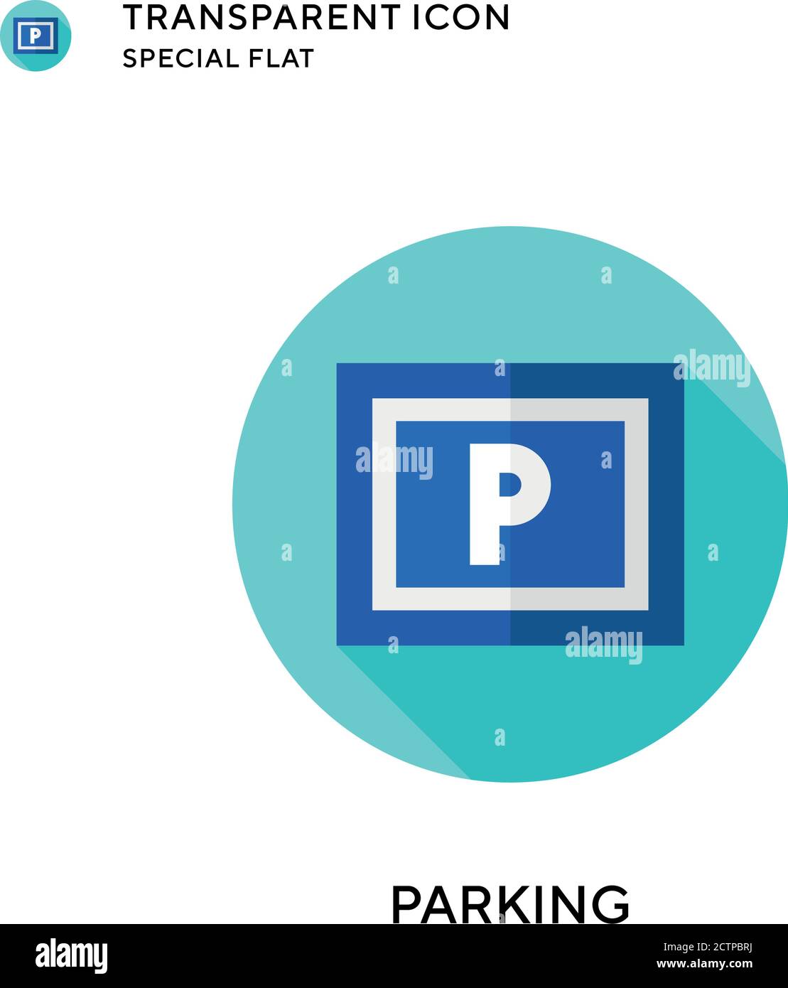 Parking vector icon. Flat style illustration. EPS 10 vector Stock ...