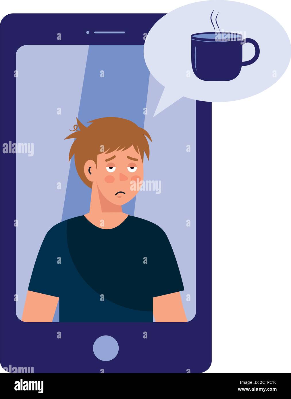 Cartoon unhappy boy bubble hi-res stock photography and images - Alamy