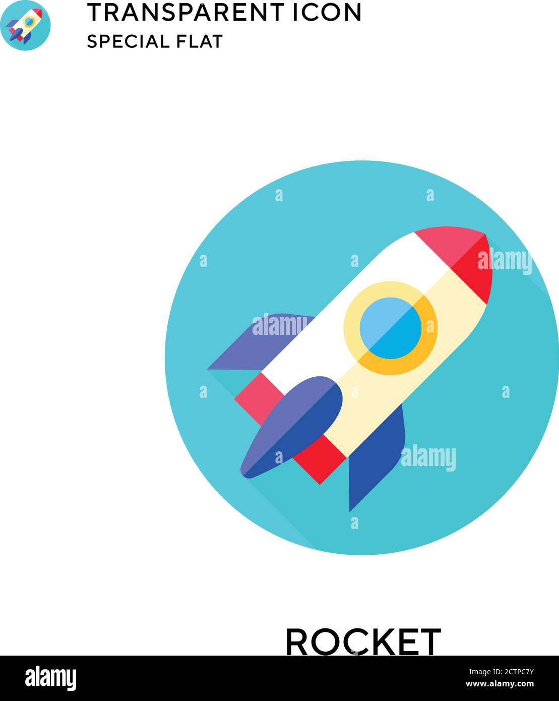 Rocket vector icon. Flat style illustration. EPS 10 vector Stock Vector ...