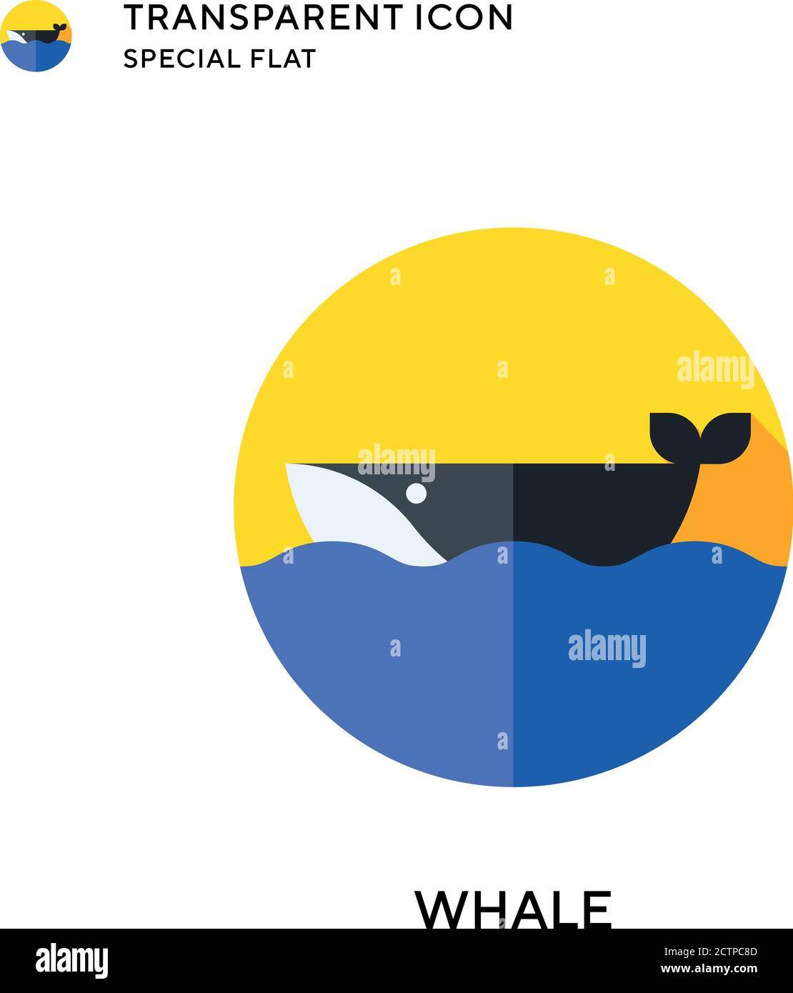 Whale vector icon. Flat style illustration. EPS 10 vector Stock Vector ...