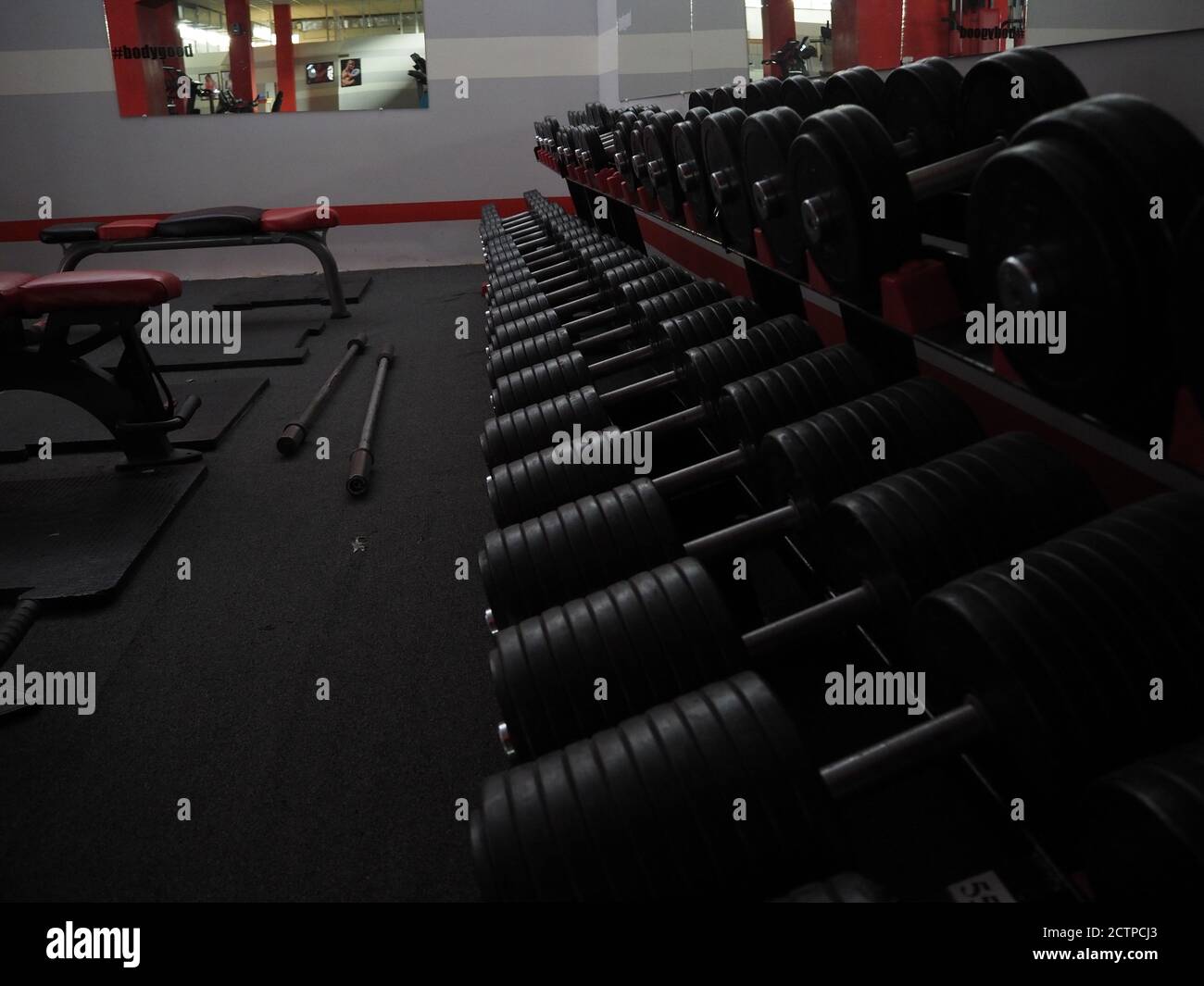 Gym. Fitness Club. Horizontal image Stock Photo - Alamy