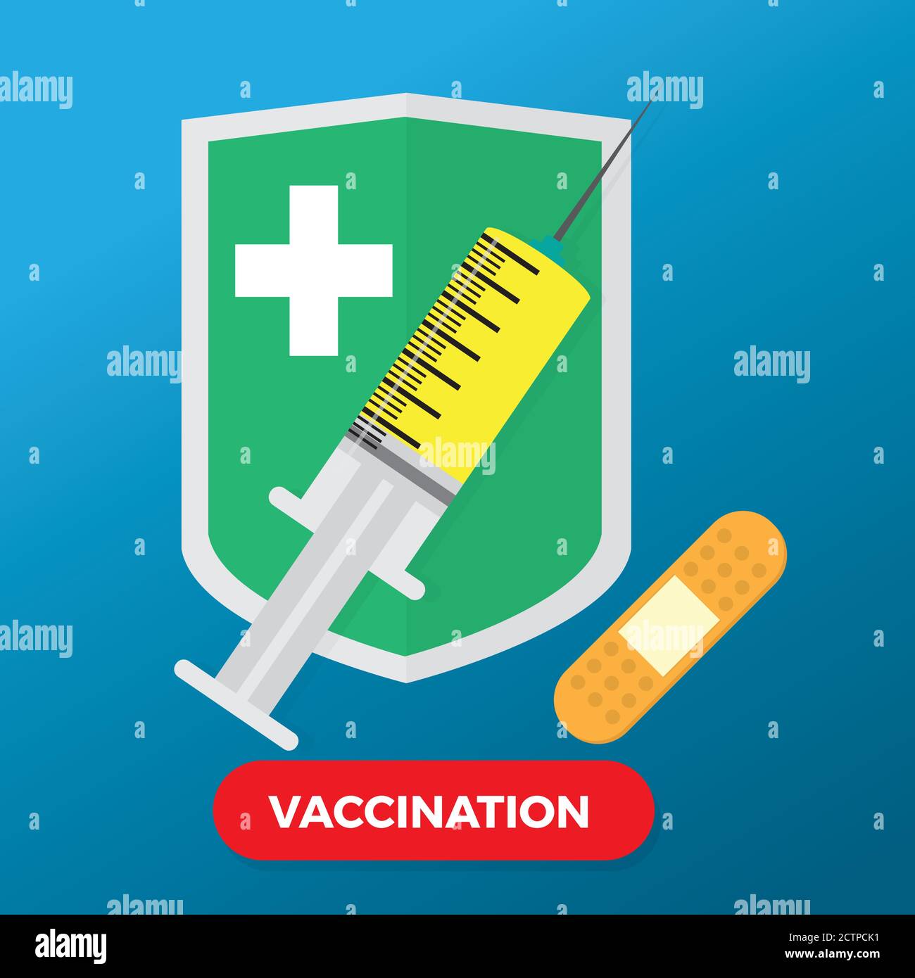 Vaccination medical poster. Immunization injection - Vector ...