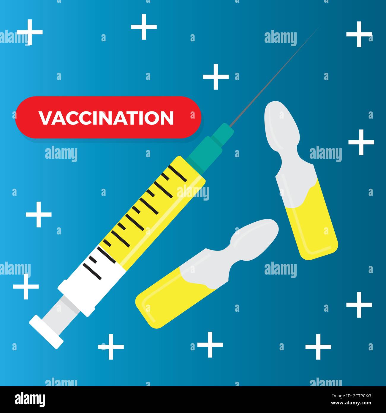 Vaccination medical poster. Immunization injection - Vector ...