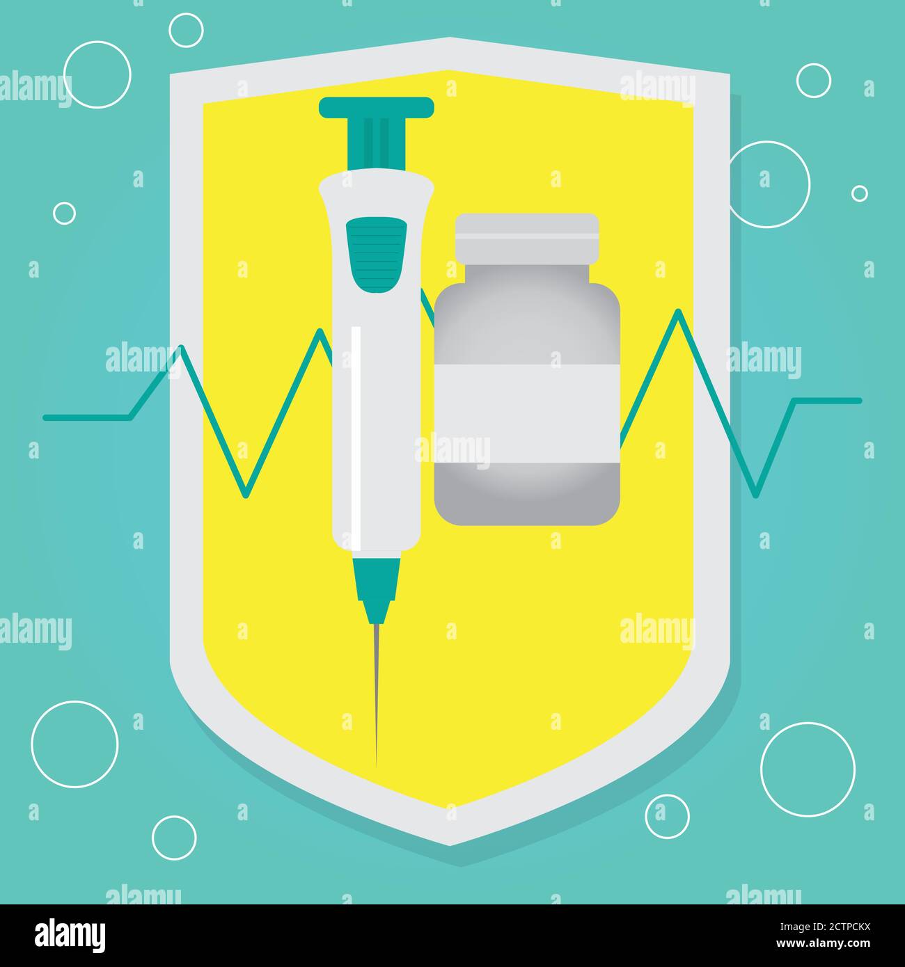 Vaccination medical poster. Immunization injection - Vector ...