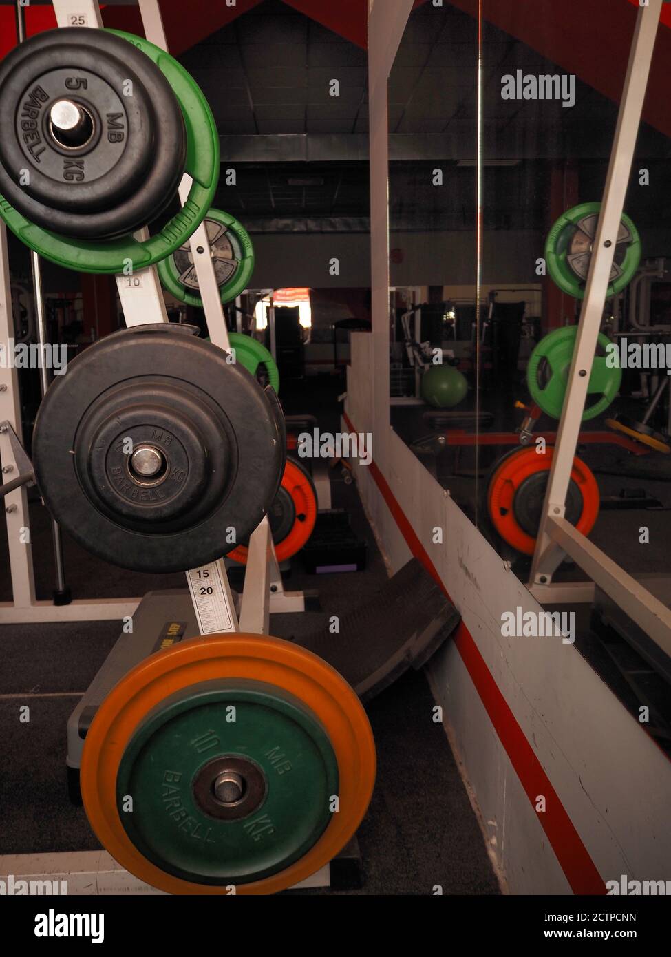 Gym. Fitness Club. Horizontal image Stock Photo - Alamy