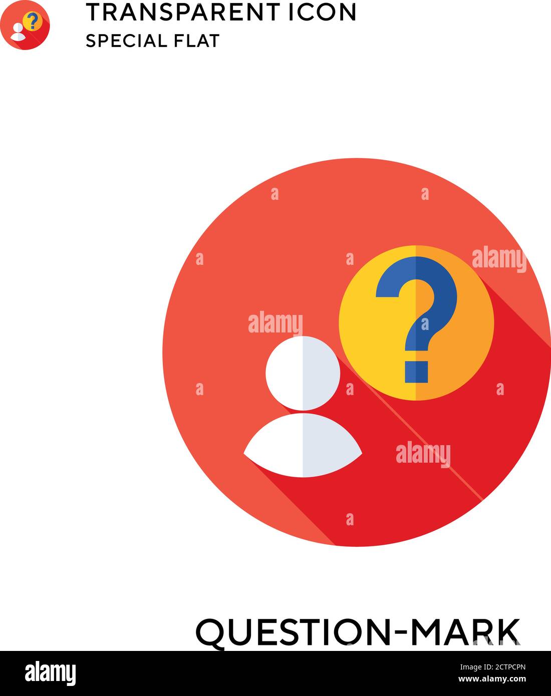Question-mark vector icon. Flat style illustration. EPS 10 vector Stock ...