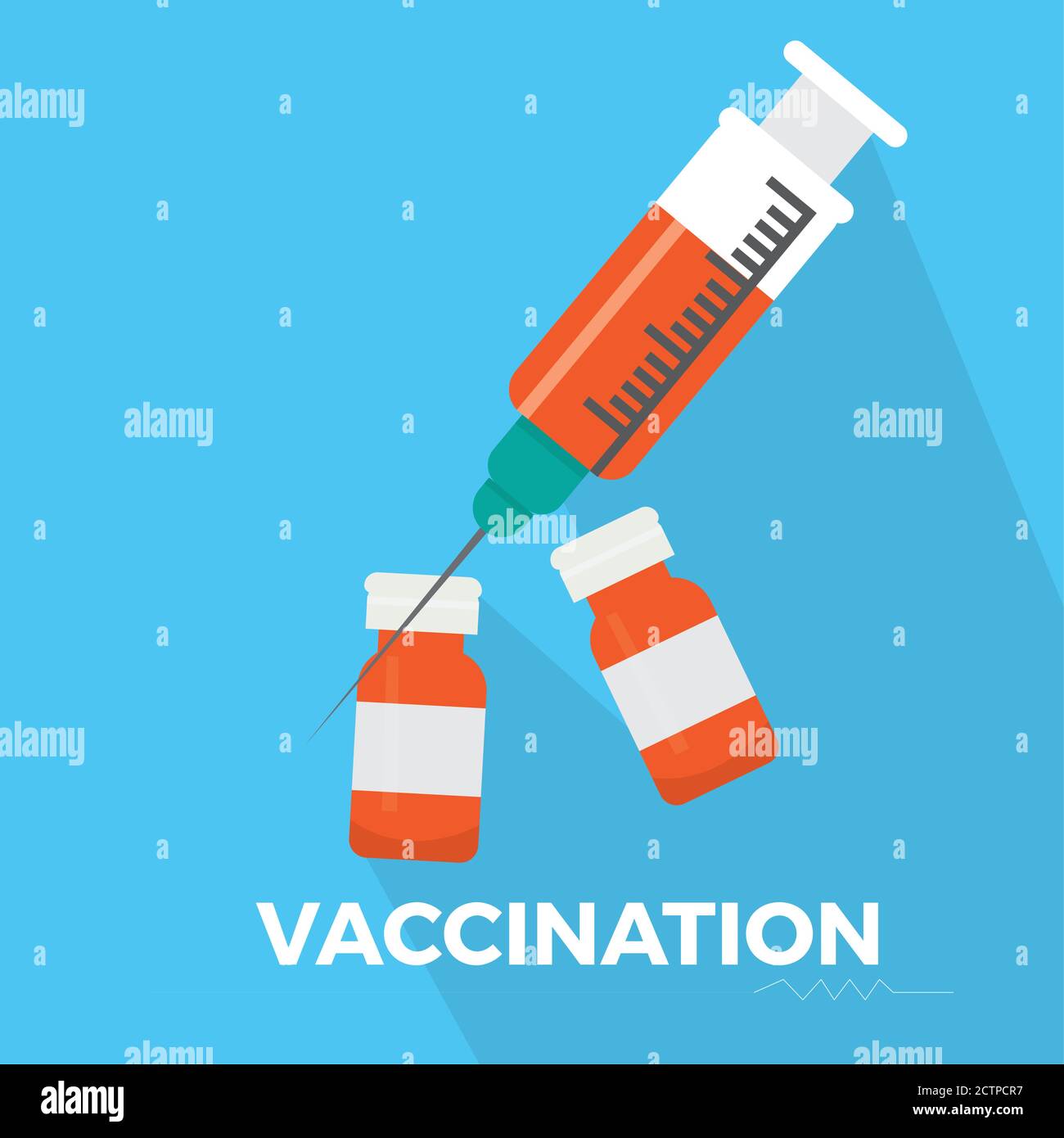 Vaccination medical poster. Immunization injection - Vector ...