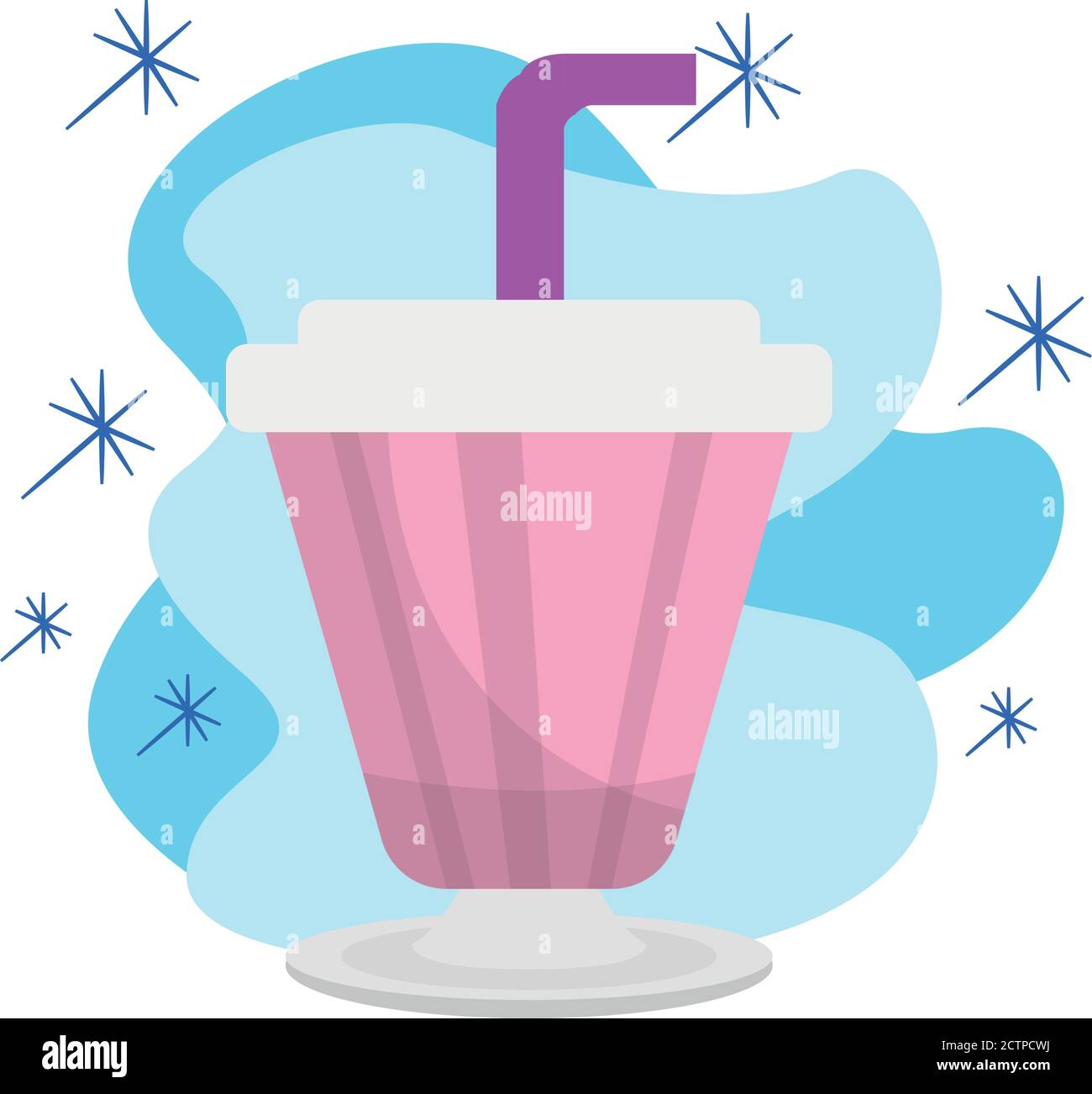 Isolated milk shake icon. Milk drink - Vector Stock Vector Image & Art ...