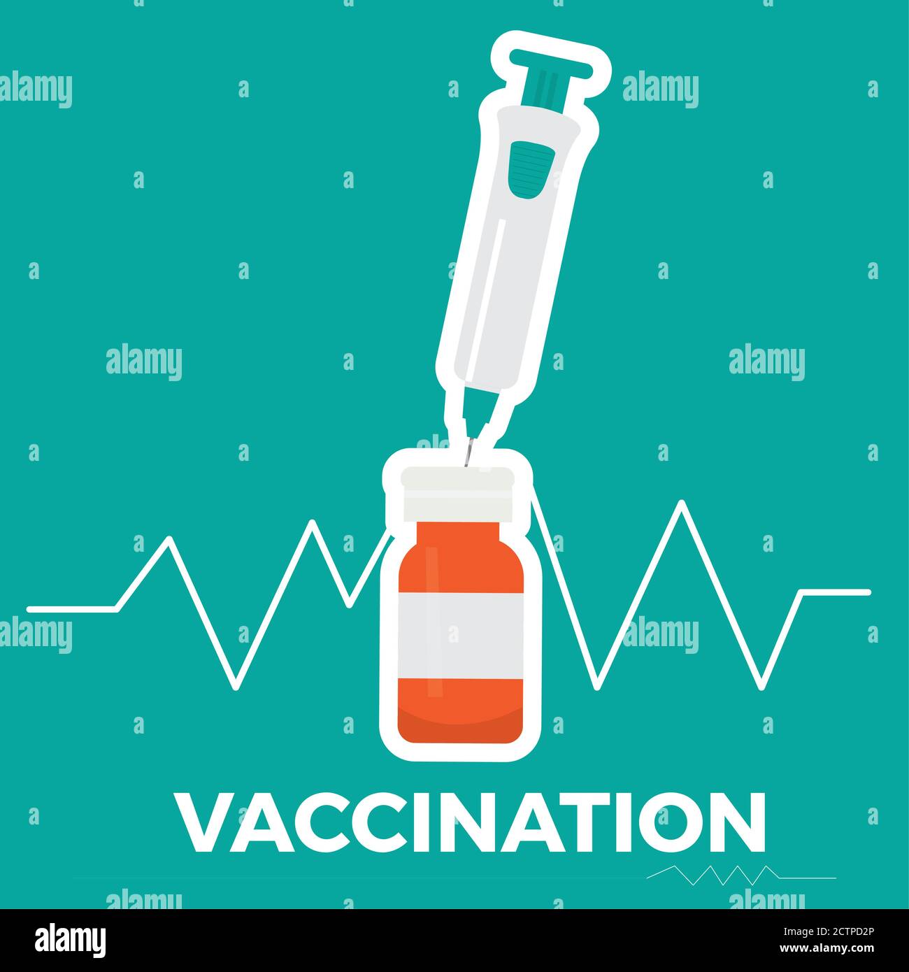 Vaccination medical poster. Immunization injection - Vector ...