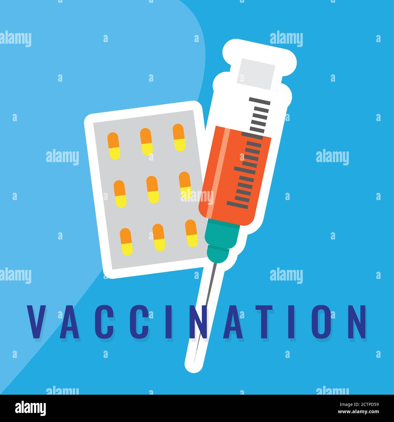 Vaccination medical poster. Immunization injection - Vector ...
