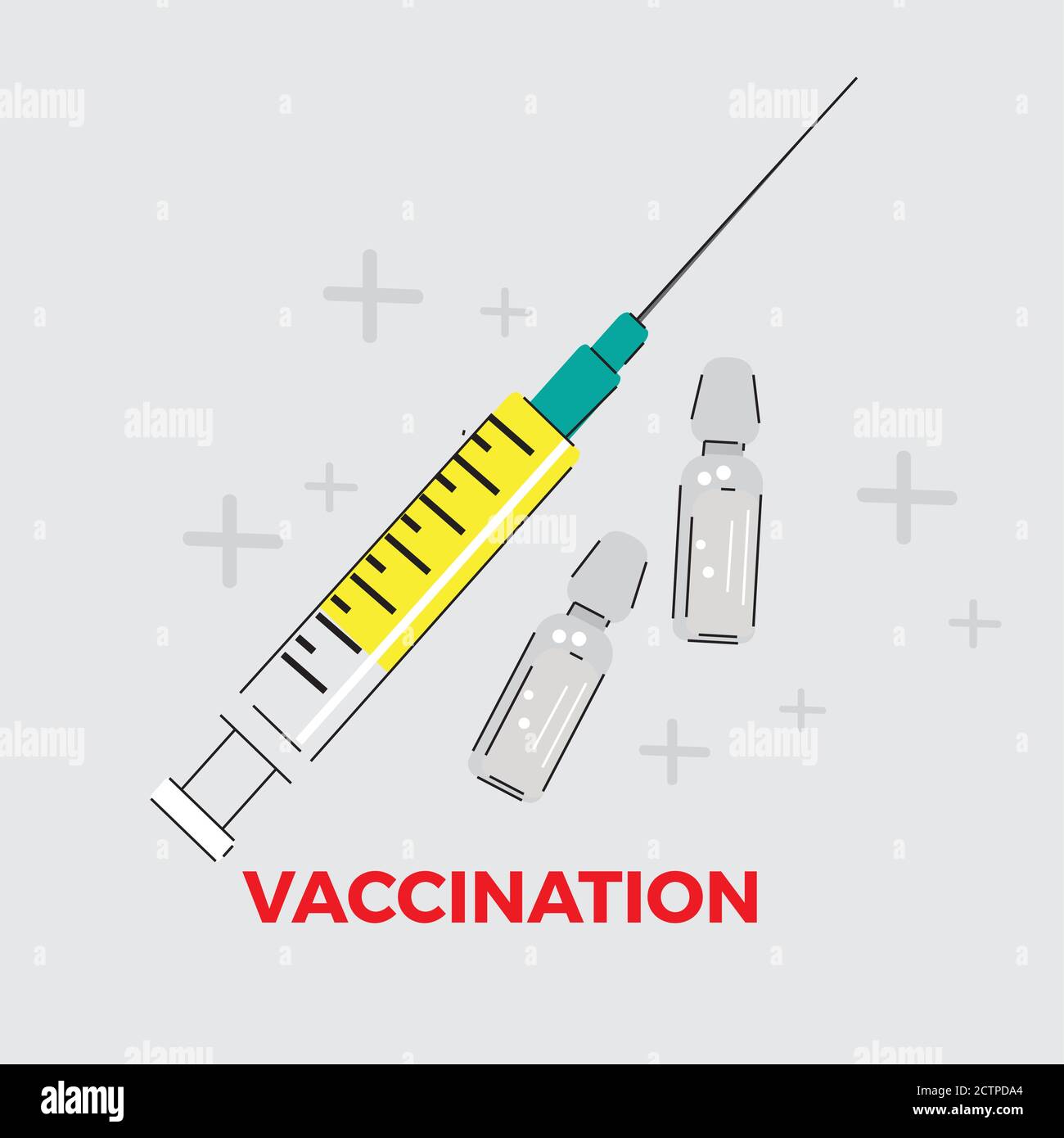 Vaccination medical poster. Immunization injection - Vector ...