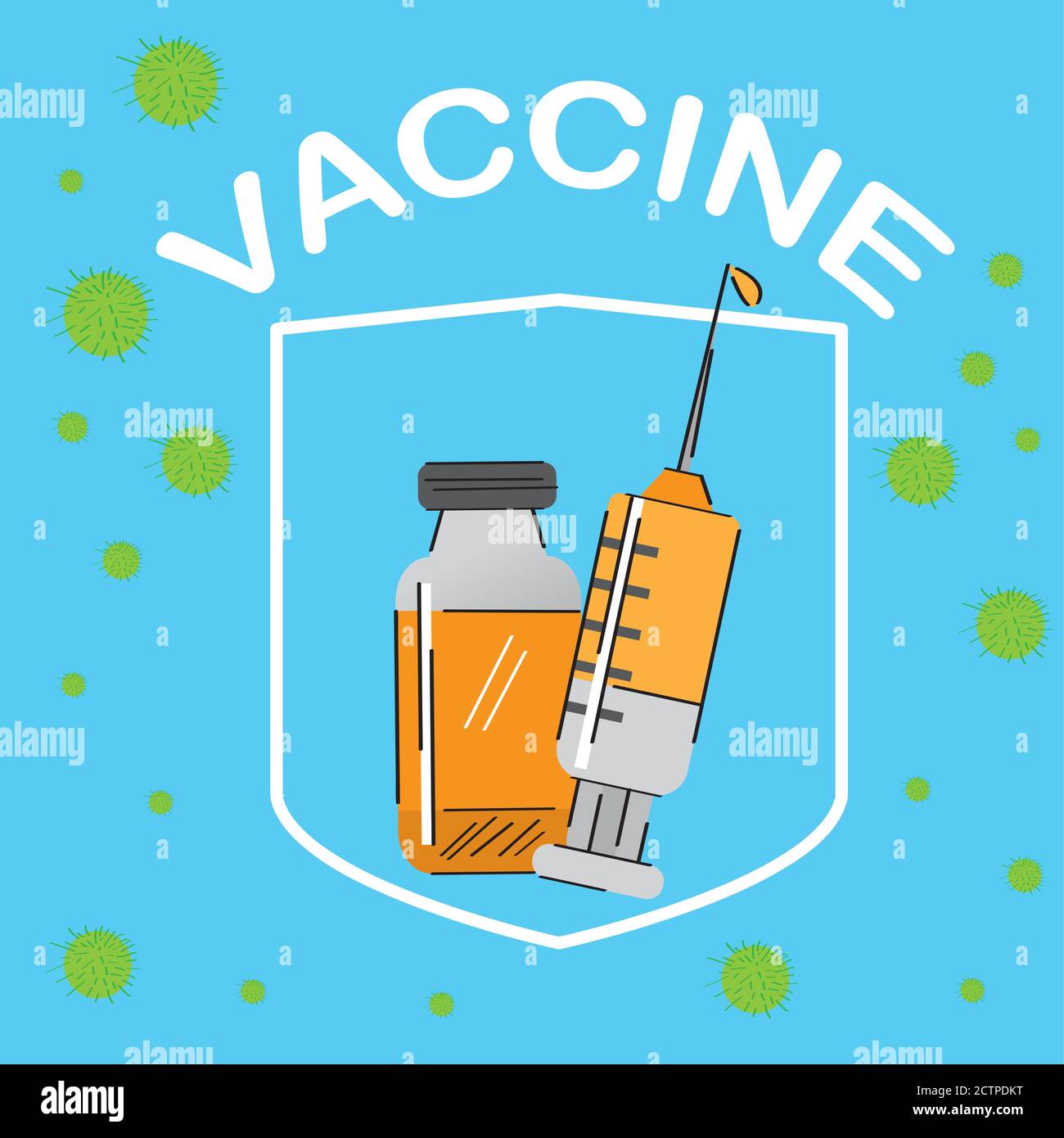 Vaccination medical poster. Immunization injection - Vector ...