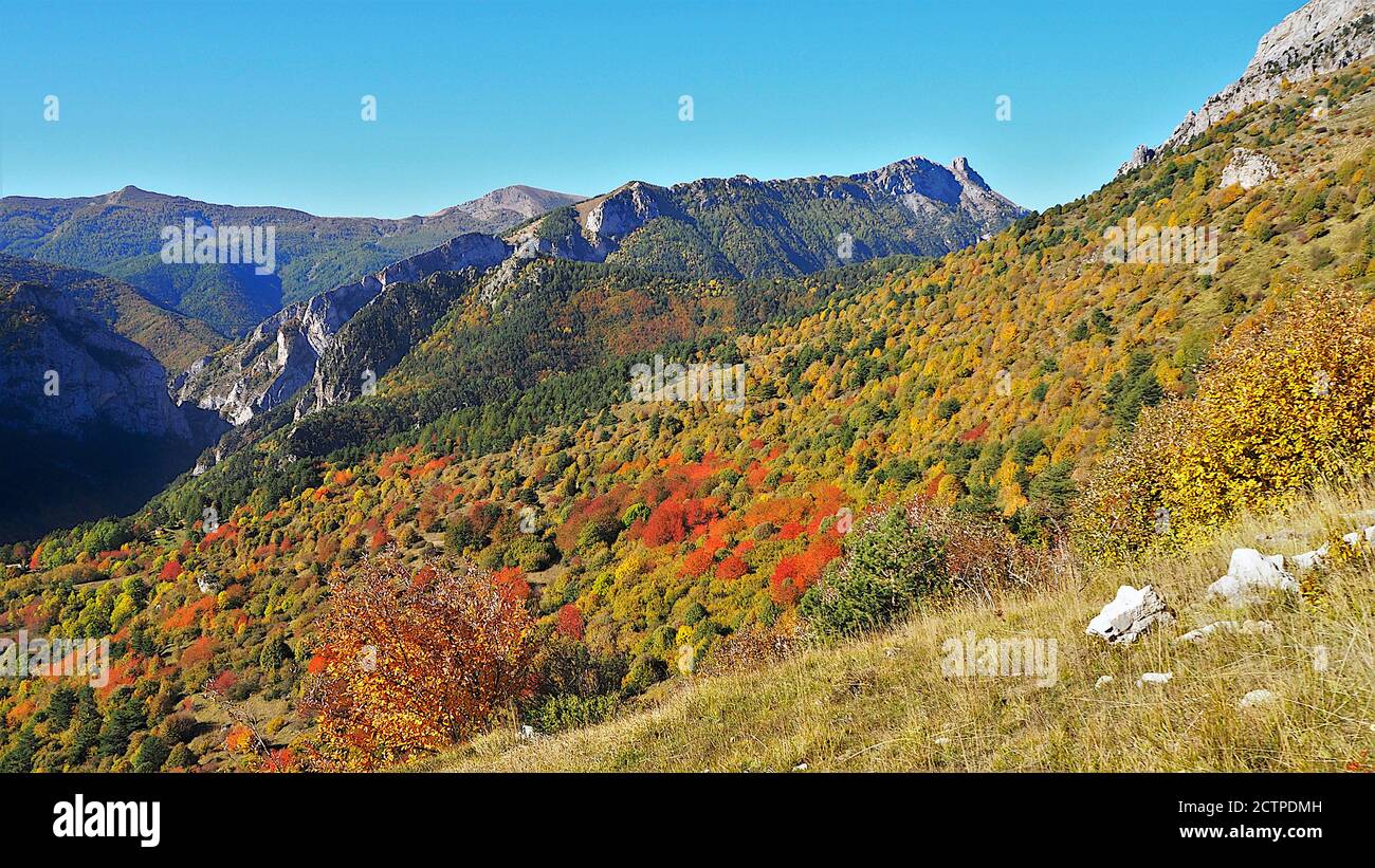 Autumn colors in Ligurian Alps Stock Photo - Alamy